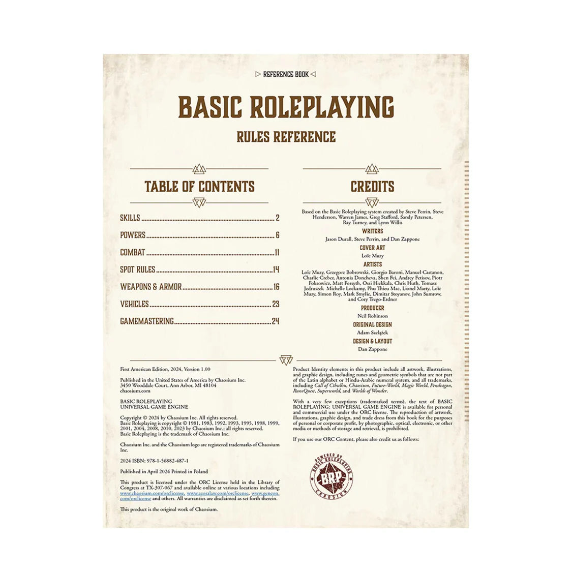 Basic Roleplaying Gamemaster Pack – Travelling Man UK