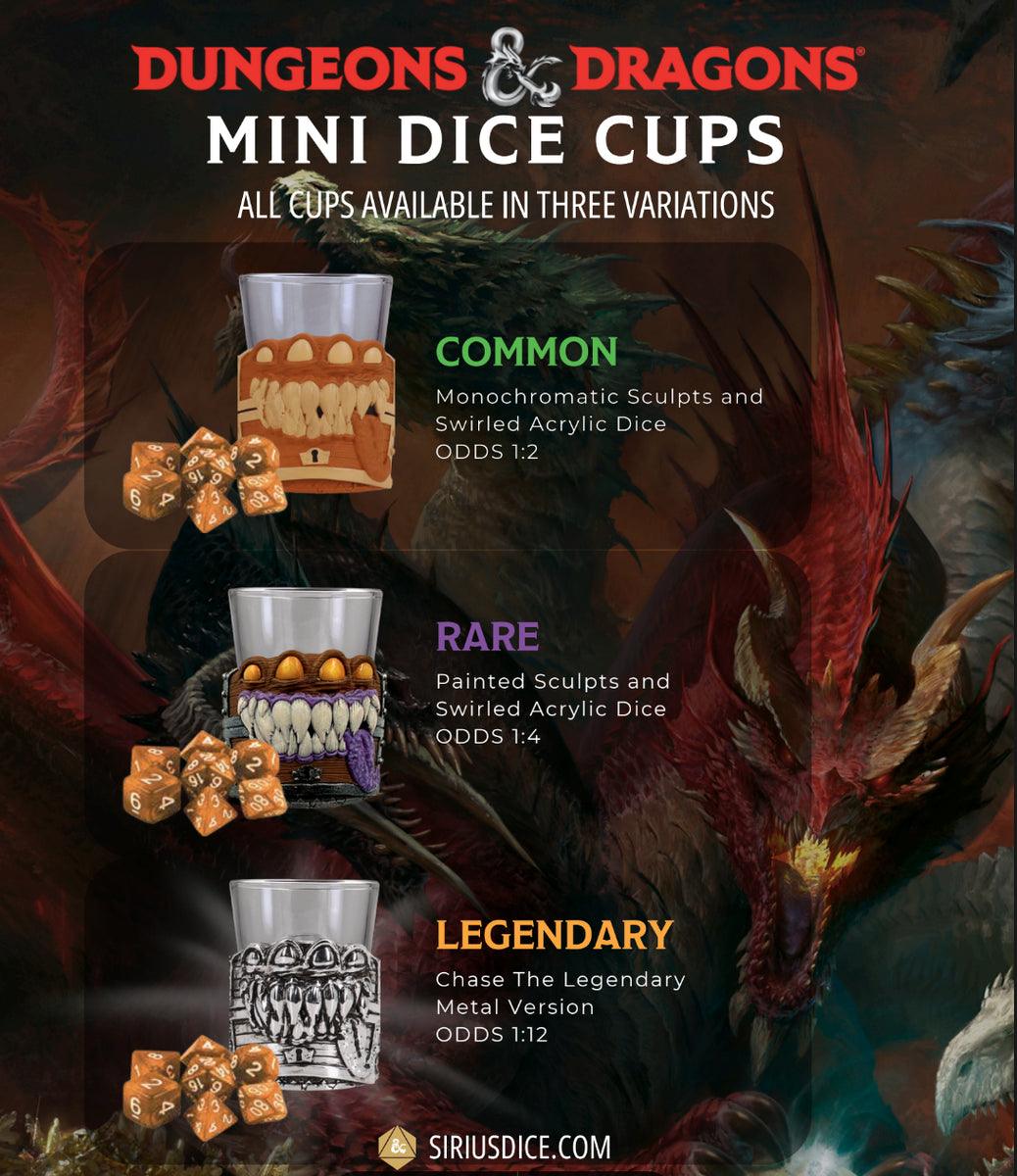 Dungeons & Dragons by Sirius Dice - Mini Dice Cups – Travelling Man UK