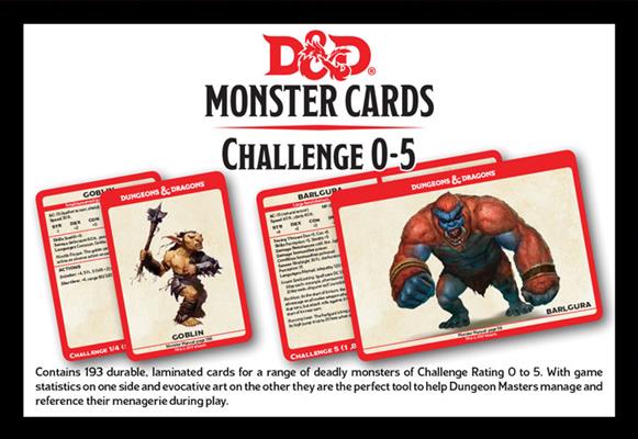Dungeons & Dragons Monster Cards Challenge 0-5 – Travelling Man UK