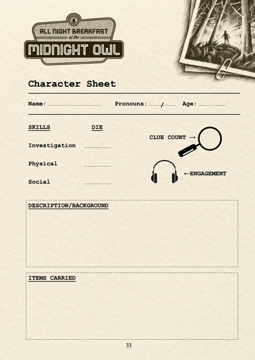 All Night Breakfast At The Midnight Owl Solo RPG – Travelling Man UK