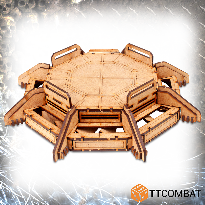 TTCombat Tabletop Scenics - Sci-fi Gothic Bolstered Landing Pad ...