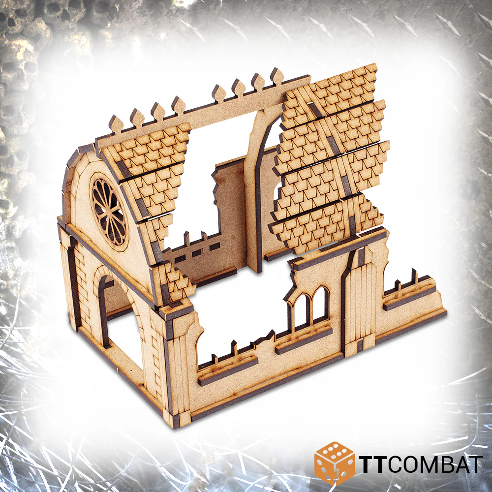 TTCombat Tabletop Scenics - Sci-fi Gothic Ruined Convent Cathedral ...