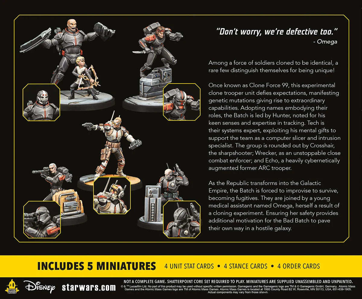 Star Wars Shatterpoint Clone Force 99 (Bad Batch Squad Pack ...